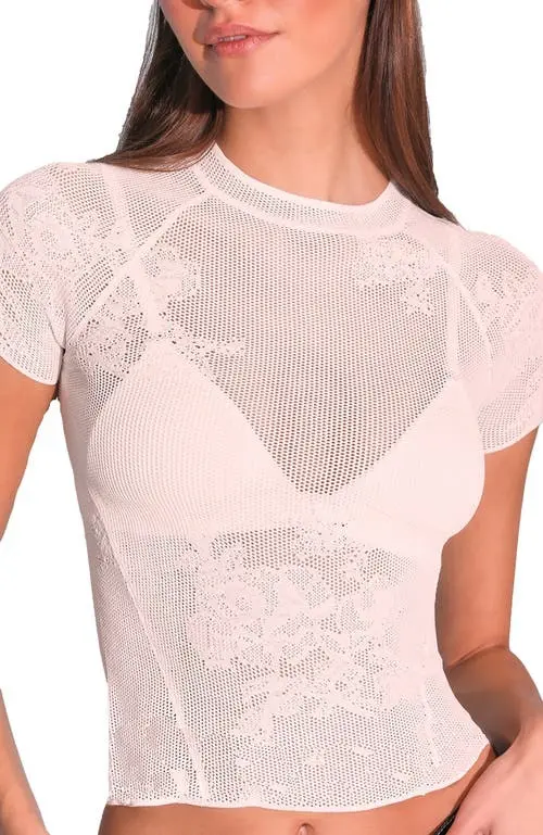 FLEUR DU MAL Lace Pointelle Tee