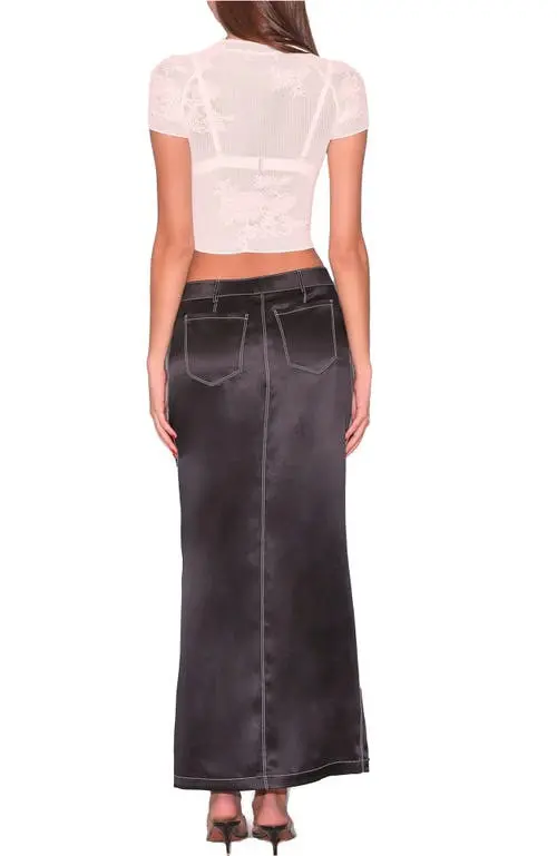 FLEUR DU MAL Lace Pointelle Tee