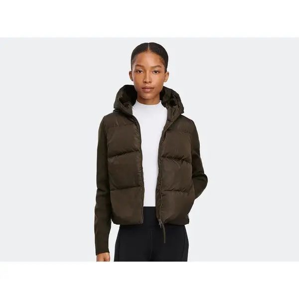 Canada Goose Hybridge Wide Quilt Knit Hoodie - Terra
