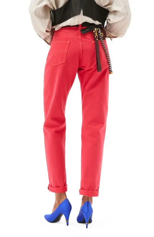 Versace Straight Leg Jeans - Red