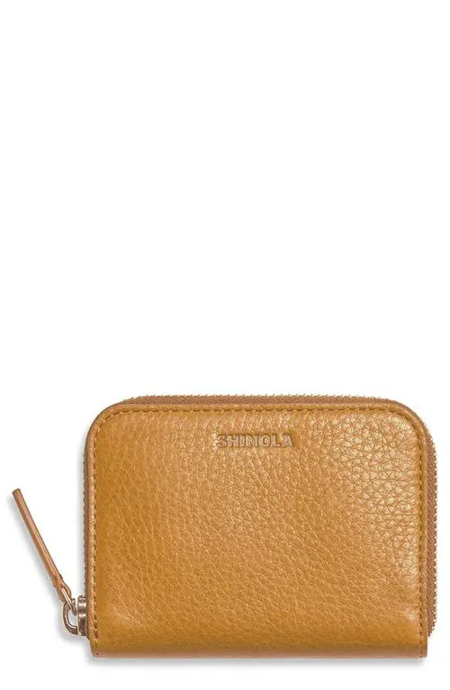 Shinola Small Zip Wallet - Honey