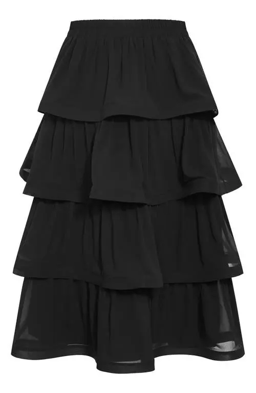 City Chic Bianka Ruffle A-line Skirt