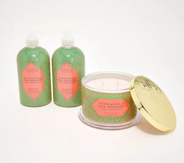 HOMEWORX BY SLATKIN + CO. As Is Sea Breeze & S/2 Soaps - One-color