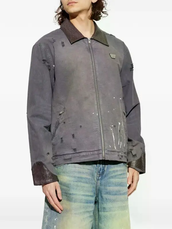 MISBHV Distressed Collared Jacket - Grey
