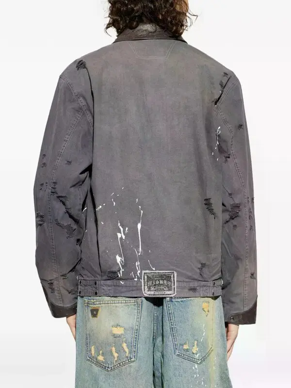 MISBHV Distressed Collared Jacket - Grey