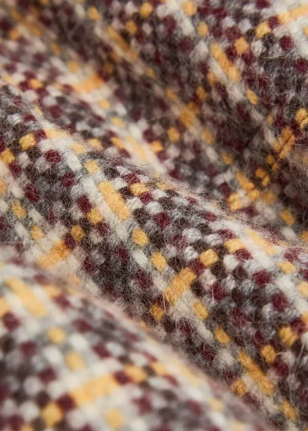 VOWELS Checked Wool And Mohair-blend Overshirt - Multicoloured