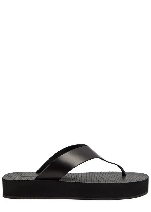 THE ROW Dune Flatform Leather Sandals