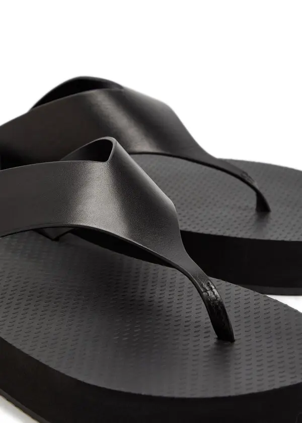 THE ROW Dune Flatform Leather Sandals