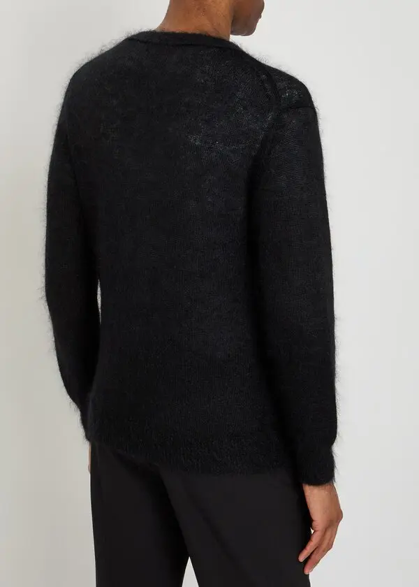 VOWELS V-neck Mohair-blend Cardigan