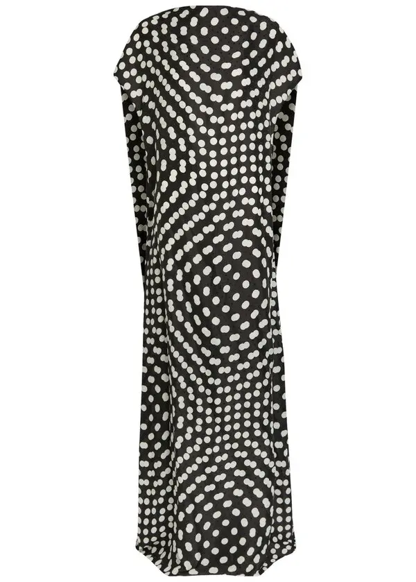 Dries Van Noten Diria Polka-dot Gown - Black