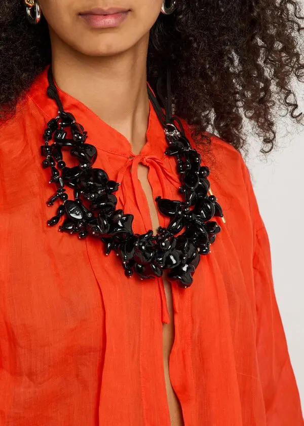 Dries Van Noten Clustered Beaded Necklace