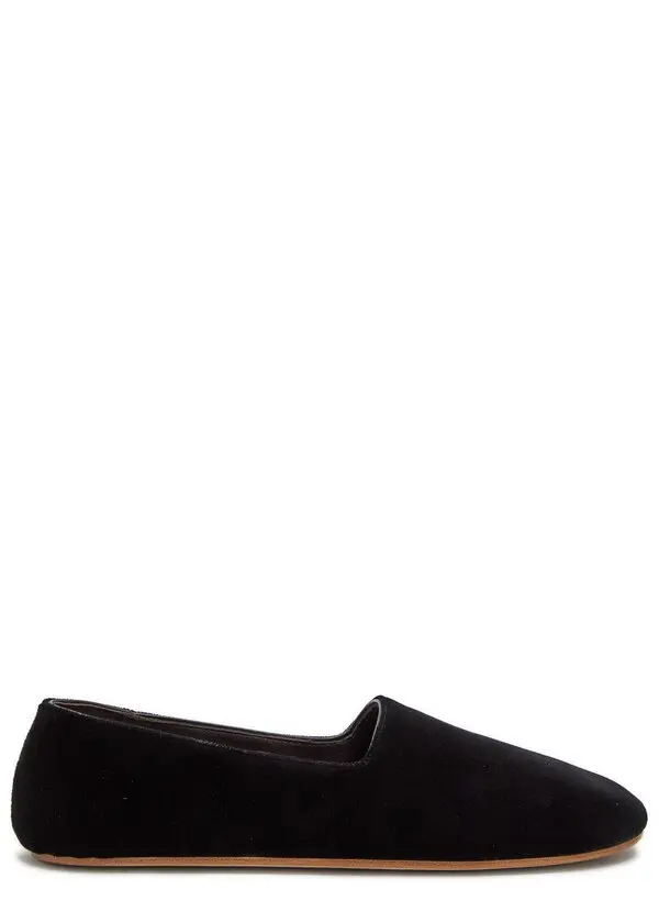 THE ROW Ponti Velvet Slipper Flats