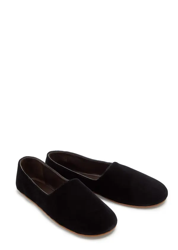 THE ROW Ponti Velvet Slipper Flats