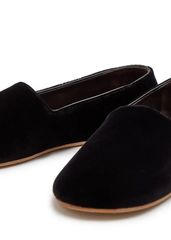 THE ROW Ponti Velvet Slipper Flats