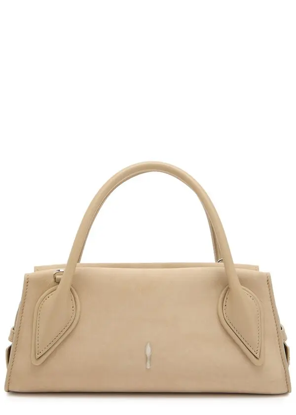 CHRISTIAN LOUBOUTIN Venus Nubuck Top Handle Bag - Cream