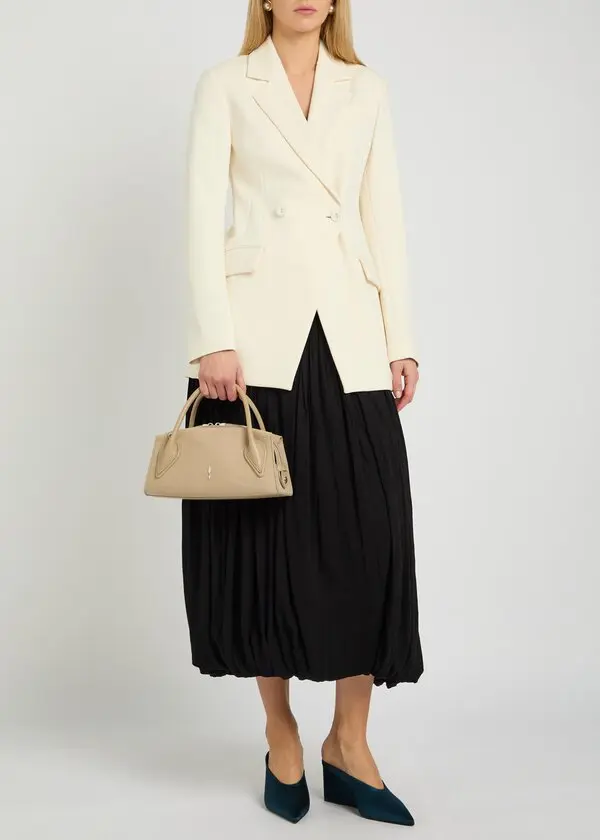 CHRISTIAN LOUBOUTIN Venus Nubuck Top Handle Bag - Cream