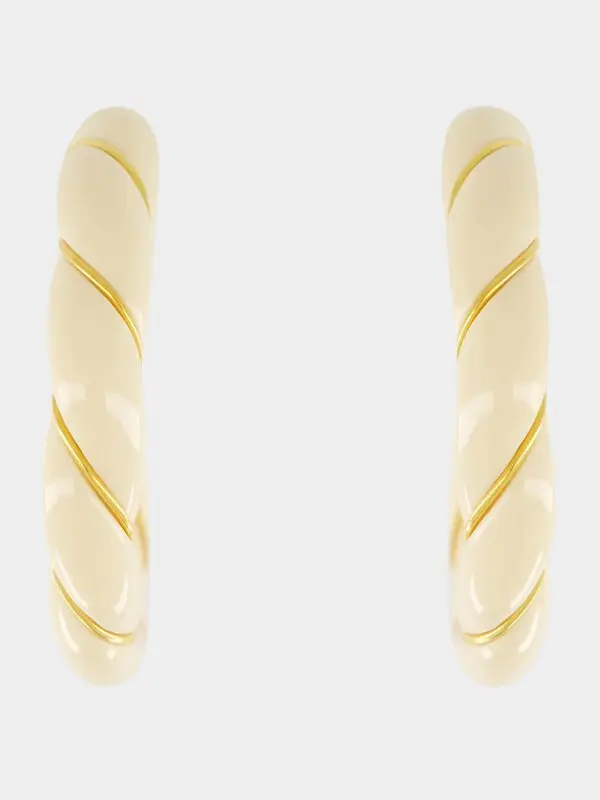 AURÉLIE BIDERMANN Diana Hoop Earrings - White