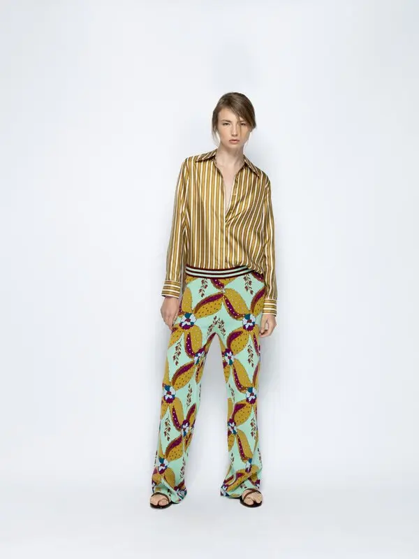 PAULA Petra Sun Stripes Silk Twill Shirt