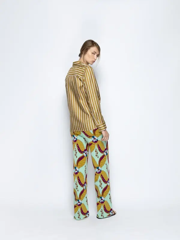 PAULA Petra Sun Stripes Silk Twill Shirt