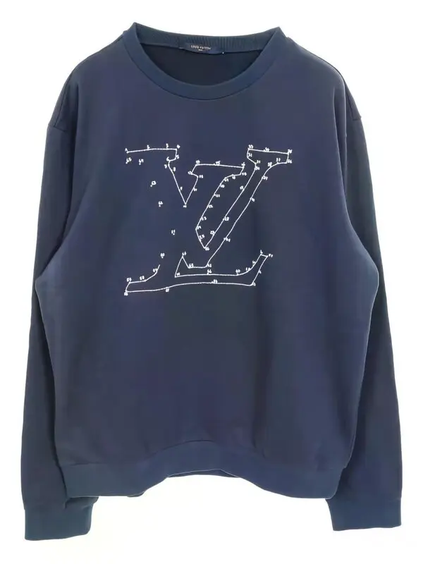 LOUIS VUITTON 2010s Stitch-print Crewneck Sweatshirt