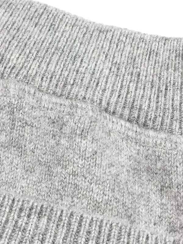 Prada 2010s Knitted Trousers With Triangle Logo