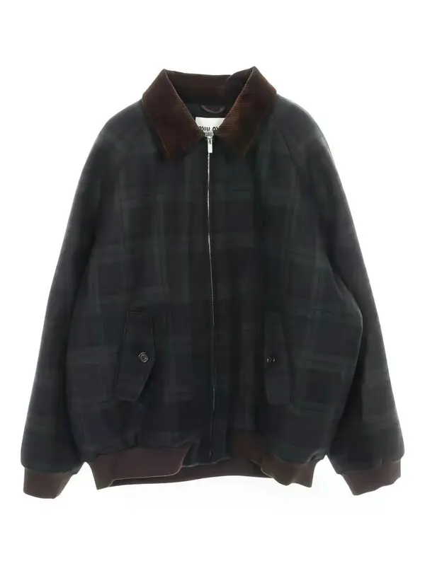 Miu Miu Checked Bomber Jacket