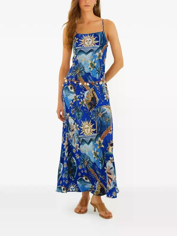 Farm Rio Mystical Maxi Dress - Blue