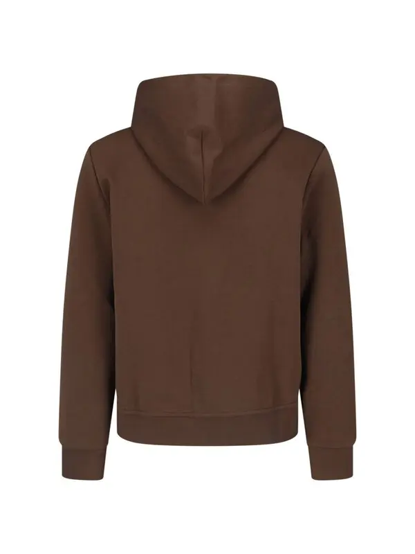 Polo Ralph Lauren Logo Embroidered Cotton Blend Hoodie - Brown