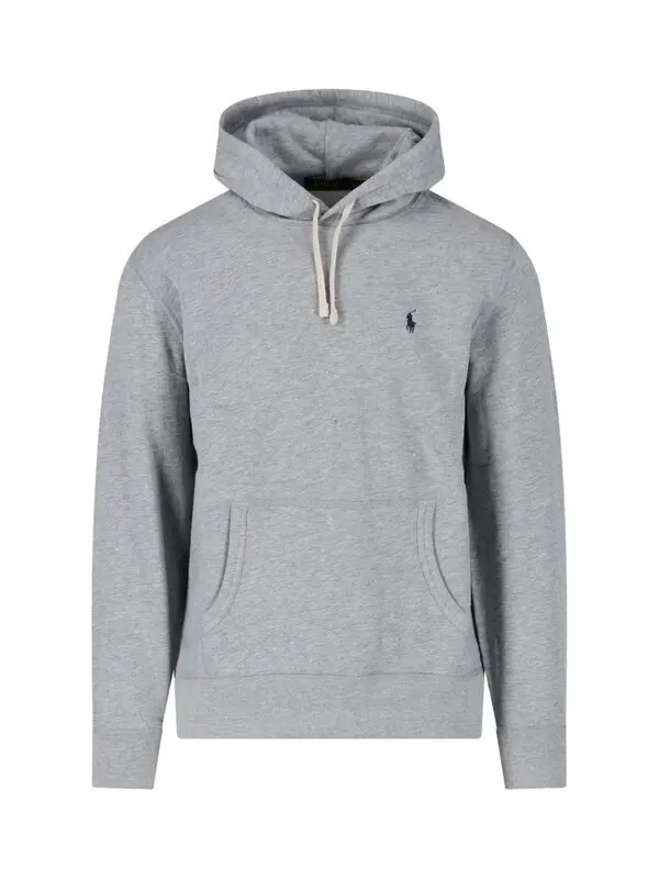 C.P. COMPANY Hooded Sweatshirt With Logo Detail - Gray