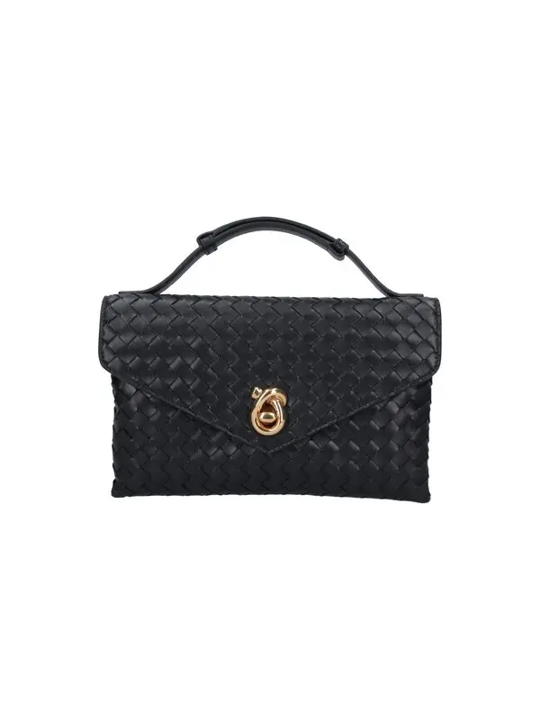 Bottega Veneta Knot Lock Shoulder Bag - Black