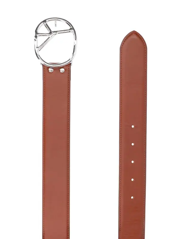 Needles Peace Buckle Leather Belt