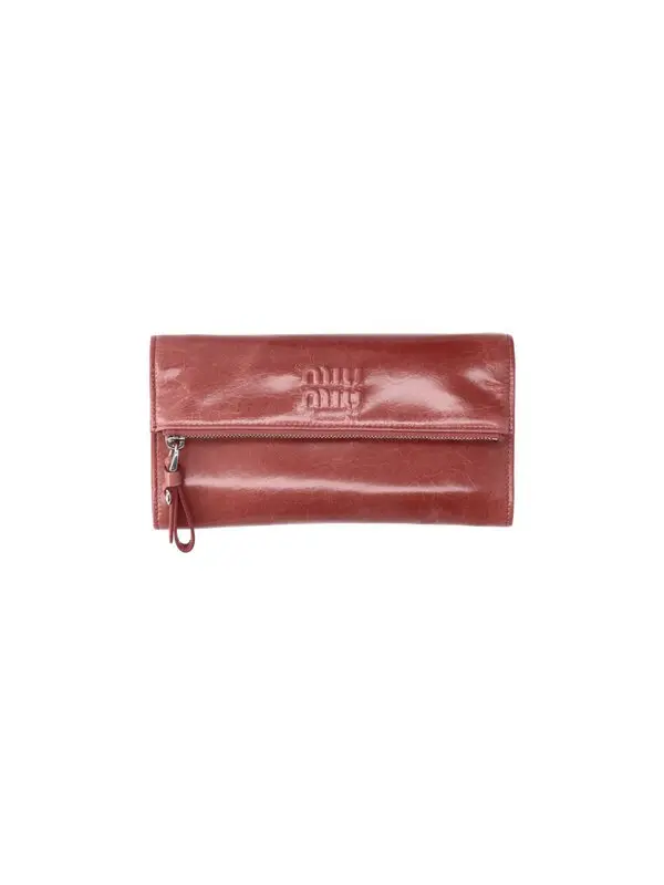 Miu Miu Shoulder Bag With Embossed Logo - Pink