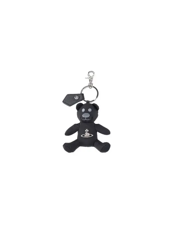 Moschino Teddy Bear Keychain Charm - Black