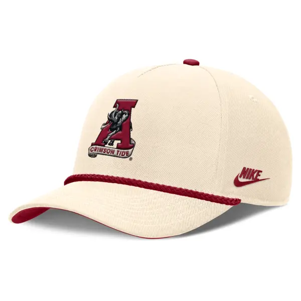Nike Alabama Legacy Vintage Rope Rise College Adjustable Hat - White