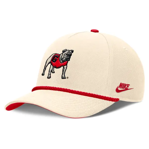 Nike Georgia Legacy Vintage Rope Rise College Adjustable Hat - White