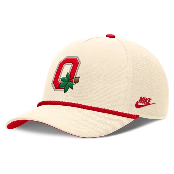 Nike Ohio State Legacy Vintage Rope Rise College Adjustable Cap - White