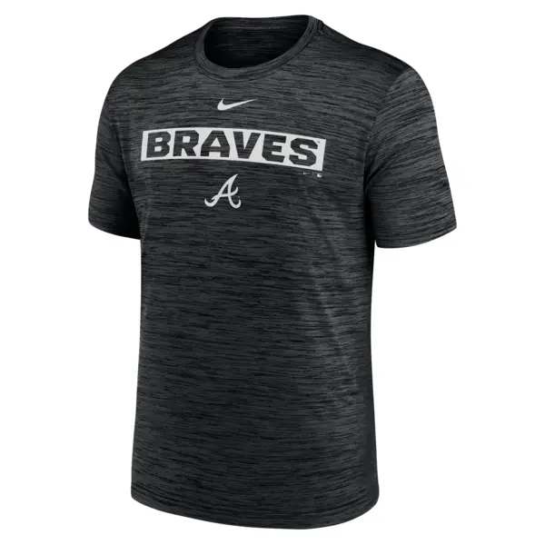 Nike Atlanta Braves Velocity Dri-fit Mlb T-shirt - Black