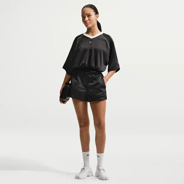 Nike Sportswear High-waisted Satin Hot Shorts - Black