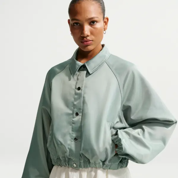 Nike Sportswear Oversized Satin Coaches Jacket - Green