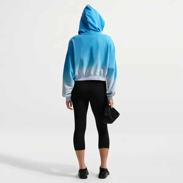 Nike Sportswear Phoenix Fleece Oversized Henley Hoodie - Blue