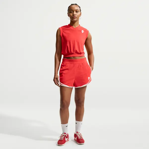 Nike Chill Terry Mid-rise Shorts - Red