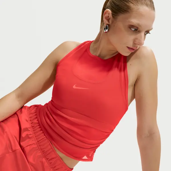 Nike Sportswear Tight Sheer Tank Top - Red