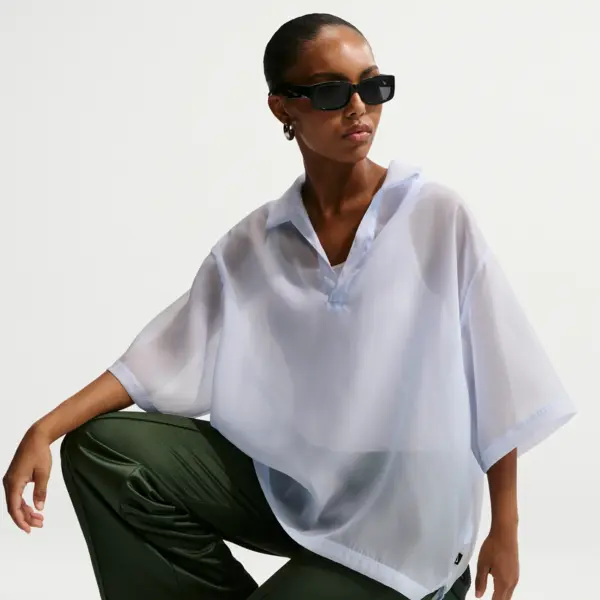 Nike Sportswear Oversized Sheer Top - Blue
