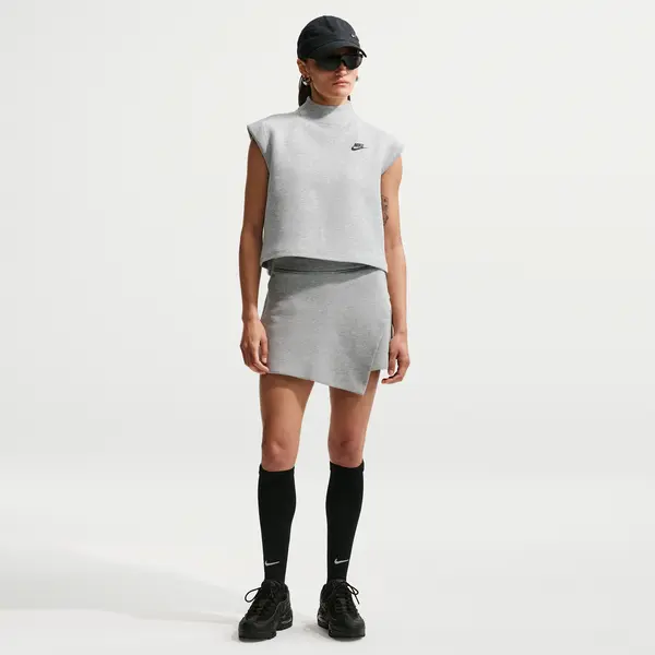 Nike Sportswear Tech Fleece Short-Sleeve Top - Grey | Editorialist