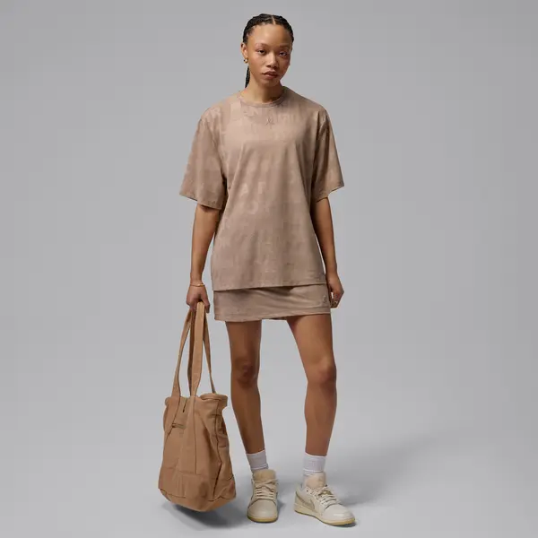 JORDAN Flight Open Knit Top - Brown