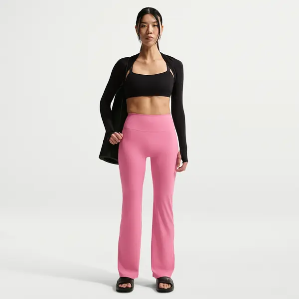 Nike Zenvy High-waisted Flared Leggings - Pink