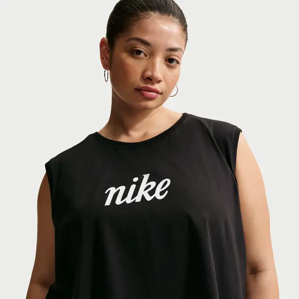 Nike Sportswear Club Loose Cropped Tank Top - Black