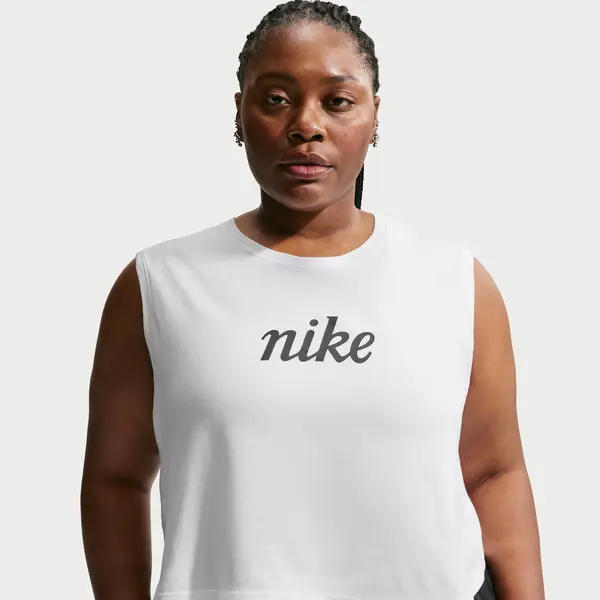 Nike Sportswear Club Loose Cropped Tank Top - White