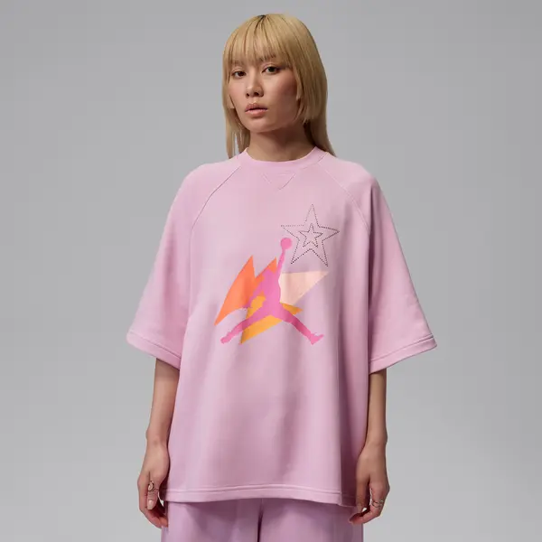 JORDAN Brooklyn Fleece French Terry Short-sleeve T-shirt - Pink