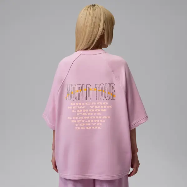 JORDAN Brooklyn Fleece French Terry Short-sleeve T-shirt - Pink